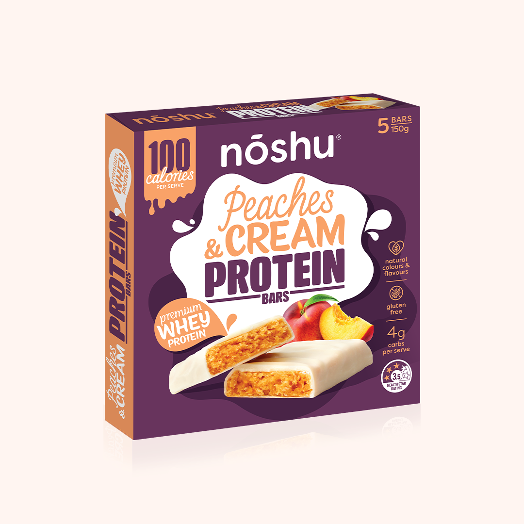 Noshu | Product - peaches & cream protein bars