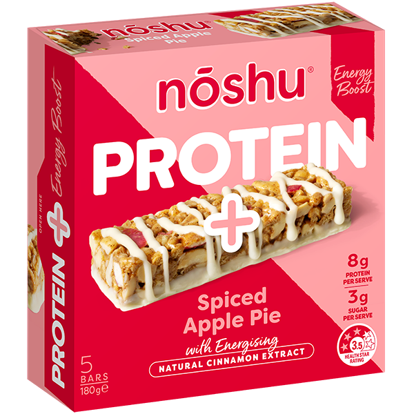 Noshu | Product - Spiced Apple Pie Protein+ Energy Boost Bars