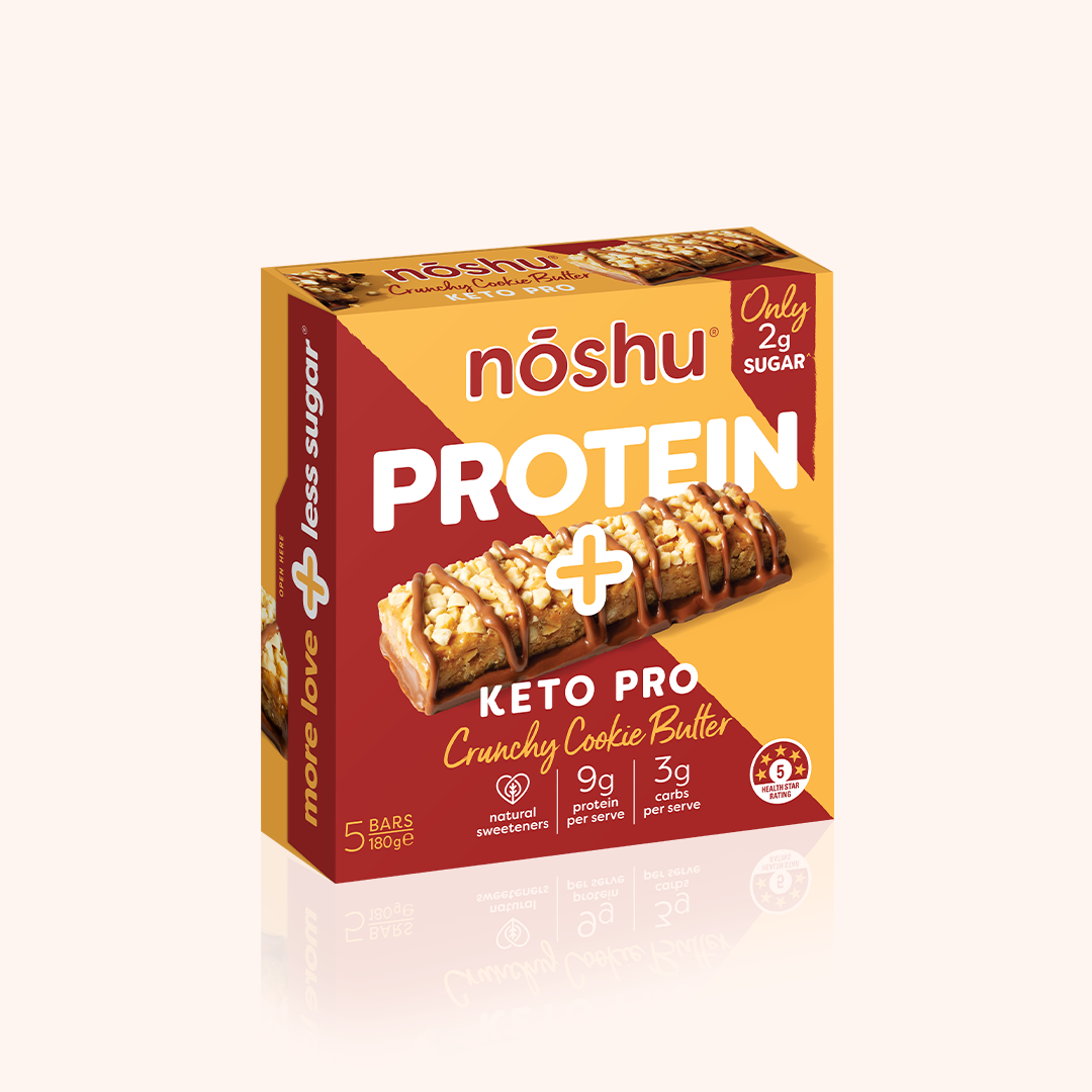 Noshu | Product - Protein+ Crunchy Cookie Butter Keto Pro Bars