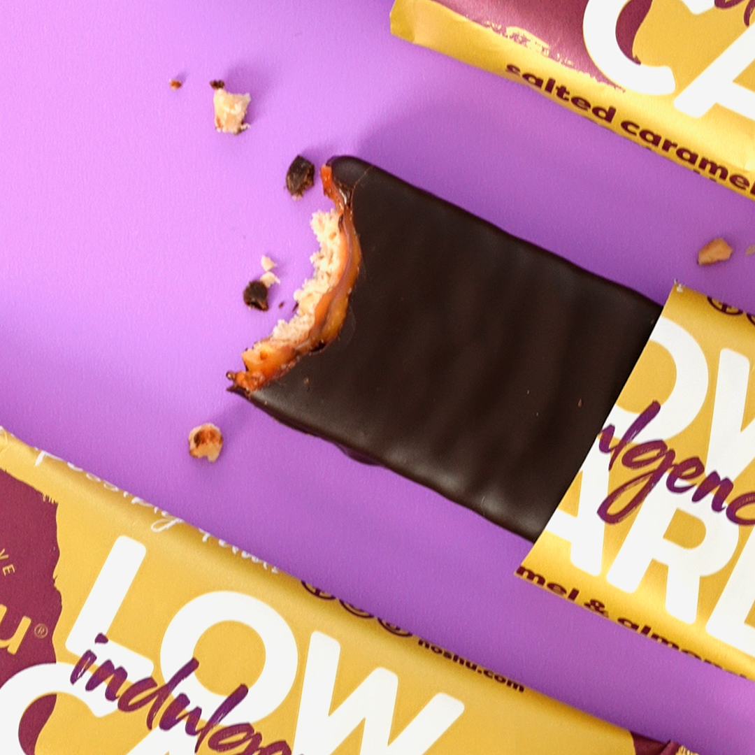 Noshu | Product - Salted Caramel & Almond Indulgence Bars