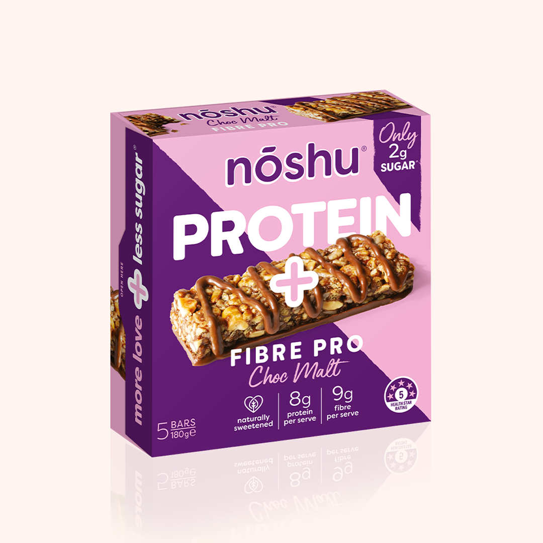 Noshu | Product - Protein+ Choc Malt Fibre Pro Bars